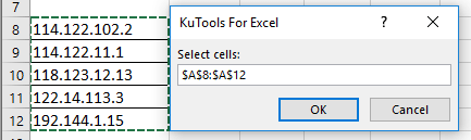 How to quickly sort IP address from low to high in Excel?