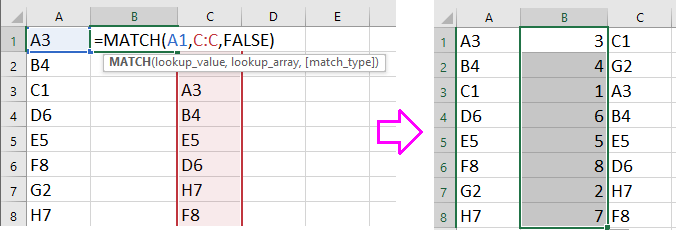 How To Quickly Sort Rows To Match Another Column In Excel 