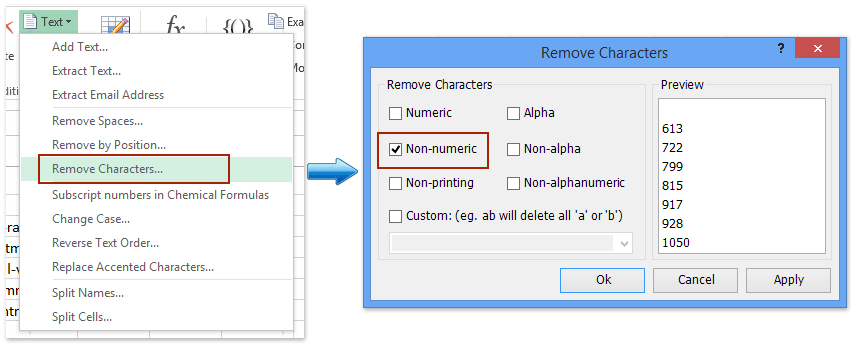 How to sort numbers with text/letter prefix or suffix in Excel?