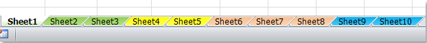 How to sort worksheet tabs by color in Excel?