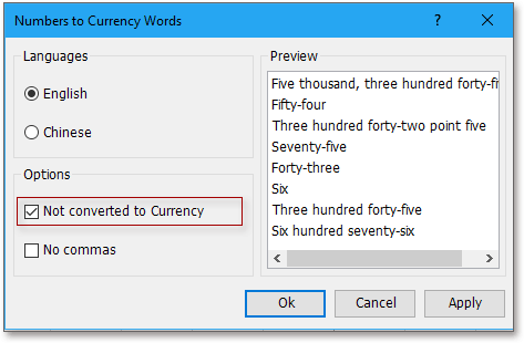 How to spell out or convert numbers to English words in Excel?