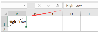 How to split a cell diagonally in Excel?