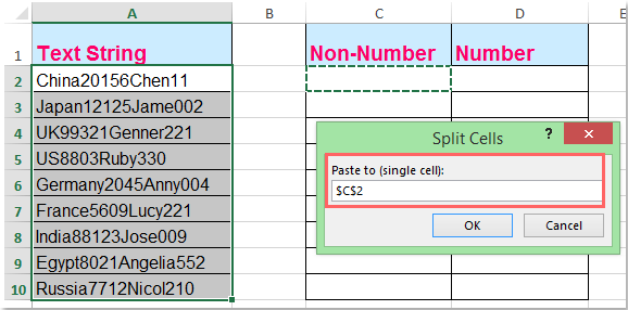 How To Split Separate Alphanumeric Strings Into Two Columns In Excel 