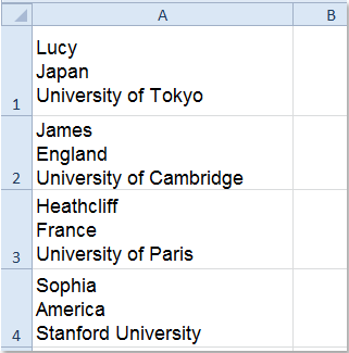 How to split cells into multiple columns or rows by carriage return?