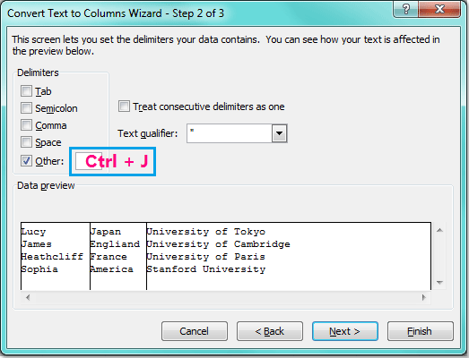 How to split cells into multiple columns or rows by carriage return?