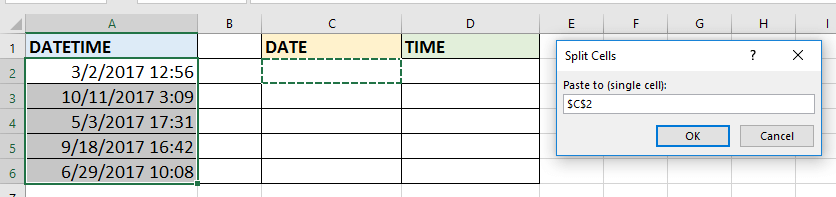 How To Split Date And Time From A Cell To Two Separated Cells In Excel