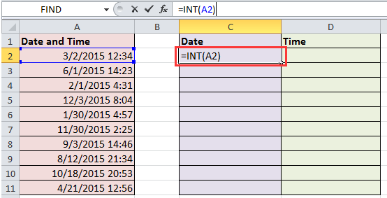 How To Split Date And Time From A Cell To Two Separated Cells In Excel 