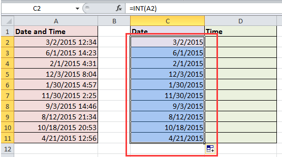 How To Split Date And Time From A Cell To Two Separated Cells In Excel 