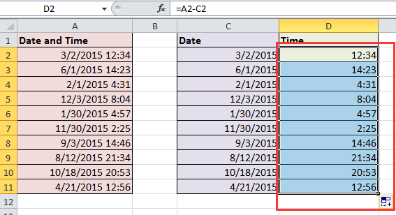 How To Split Date And Time From A Cell To Two Separated Cells In Excel 