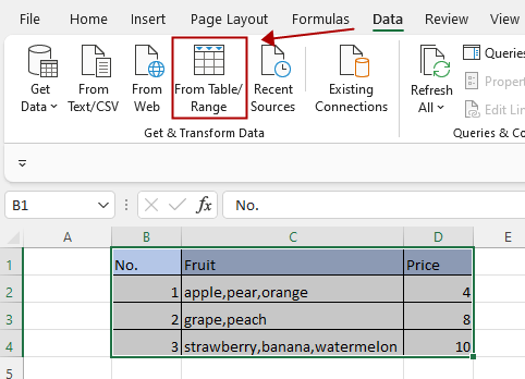 Excel: How to split delimited text to rows