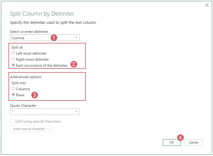 Split Text Strings by Delimiter into Multiple Rows - 3 Quick Tricks