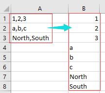 How to split by delimiter and transpose cells in Excel?