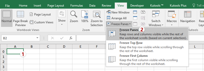 How to start row numbering at 0 instead of 1 in Excel?