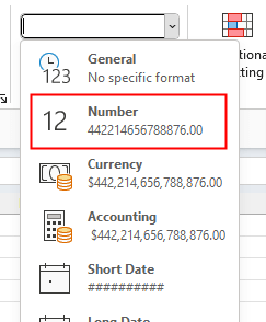 How to stop rounding large numbers in Excel