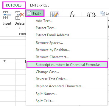 How to format part text as superscript or subscript within a cell?