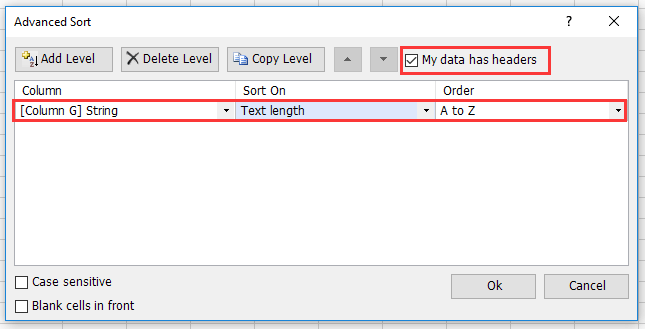 How to sum cells if the corresponding string is in a certain length?