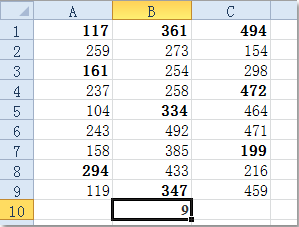 How to sum / count bold numbers in a range of cells in Excel?