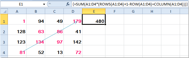 how-to-sum-diagonal-of-a-range-in-excel