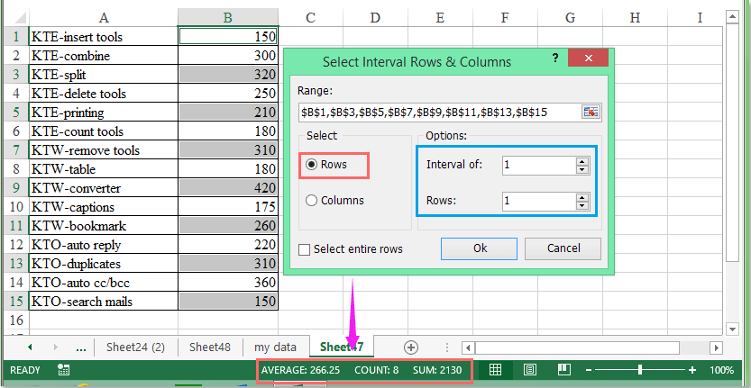 How To Quickly Sum Every Other Or Nth Row column In Excel 