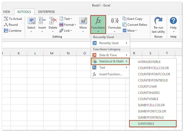 How To Sum Only Filtered Or Visible Cells In Excel 