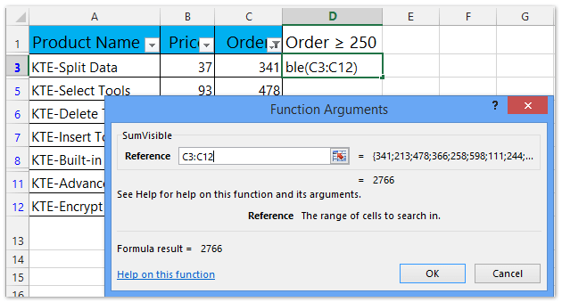 How To Sum Only Filtered Or Visible Cells In Excel 