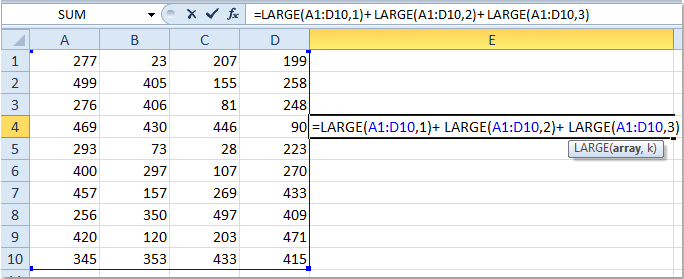 How To Sum Largest Or Smallest 3 Values In A List Of Excel