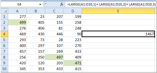 How To Sum Largest Or Smallest 3 Values In A List Of Excel