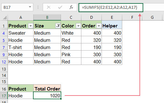 How To Sum Visible Cells Only Based On Criteria In Excel 