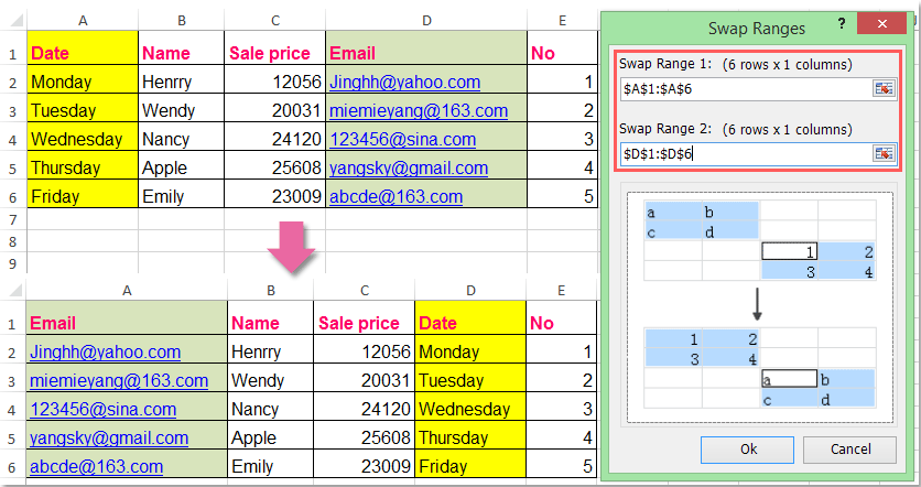 How To Swap Rows Or Columns In Excel 