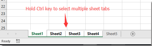 How to synchronously input or select cells across multiple sheets?