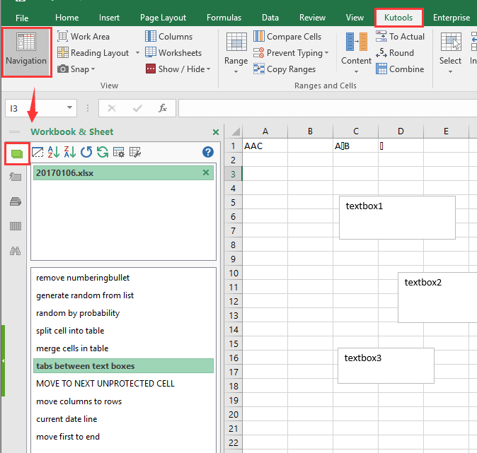 How To Quickly Tab Between Text Boxes In Excel 