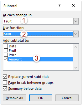 How to add subtotals and total row in a table in Excel?