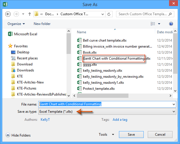 How To Edit change A Personal Template In Excel 