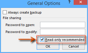 How to make a read-only template in Excel?