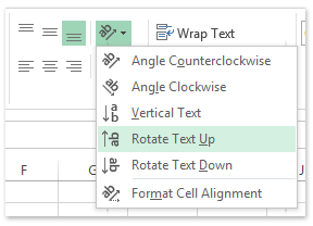 How to change orientation of worksheet or text in cells in Excel