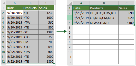 How To Join Texts In A Column Without Duplicates In Excel 8397
