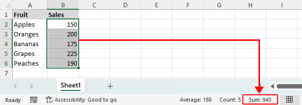 How to total a column in Excel (7 methods)