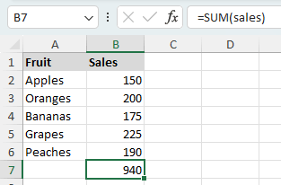 How to total a column in Excel (7 methods)
