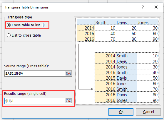 How to easily and quickly transpose range and stack data in Excel?