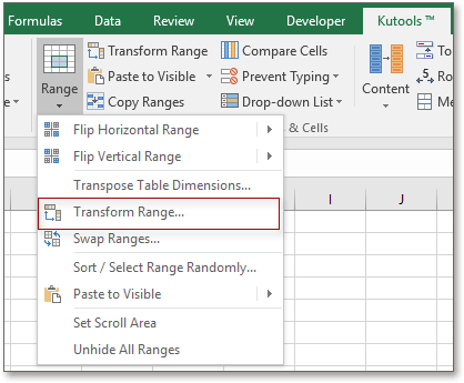 How to quickly transpose blocks of data from rows to columns in Excel?