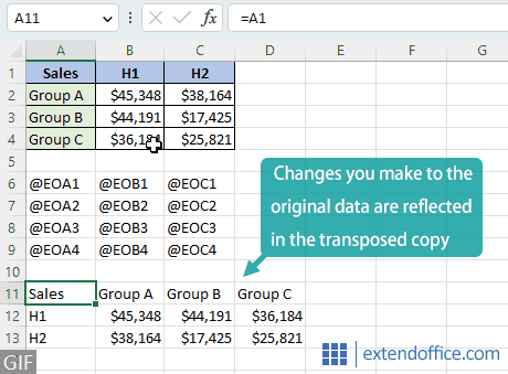 5 ways to transpose data in Excel (Step-by-step tutorial)