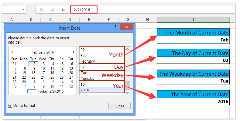 How To Insert Current Day Or Month Or Year Into Cell header footer In 