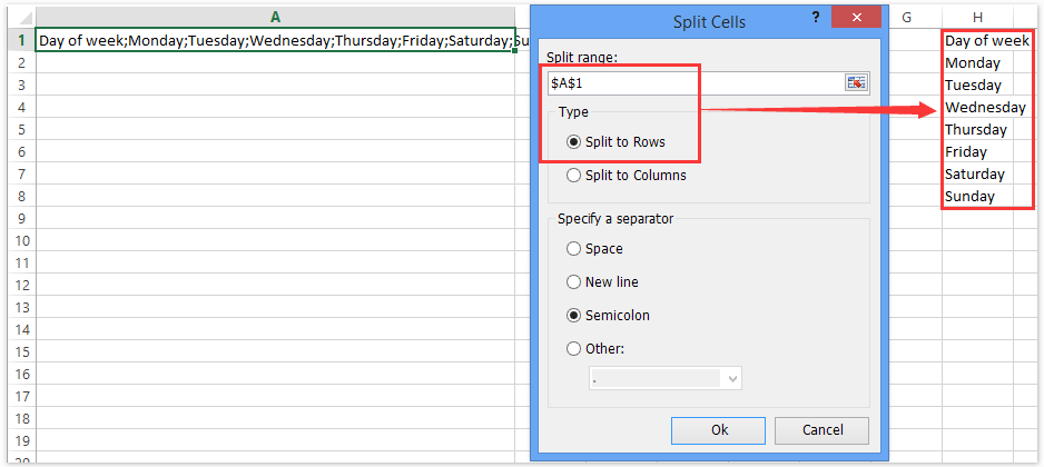 How to convert column list to comma separated list in Excel?