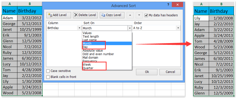 How To Sort Dates By Quarter In Excel 