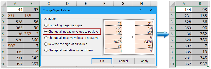 How To Change Negative Numbers To Positive In Excel 