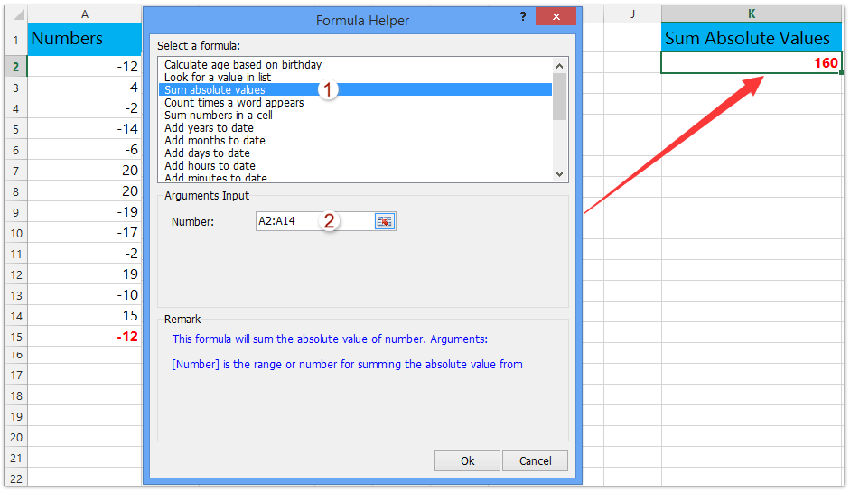 How To Sum The Absolute Values In Excel 