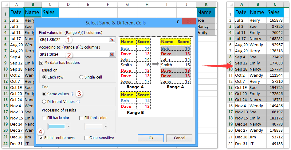 Excel Vba Highlight Entire Row Based On Cell Value Excel