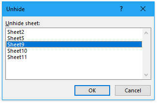 How to unhide all worksheets & sheets in Excel?