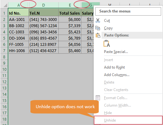 Quickly unhide columns in Excel – A step by step guide
