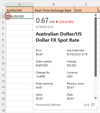 How to auto update exchange rate in Excel?